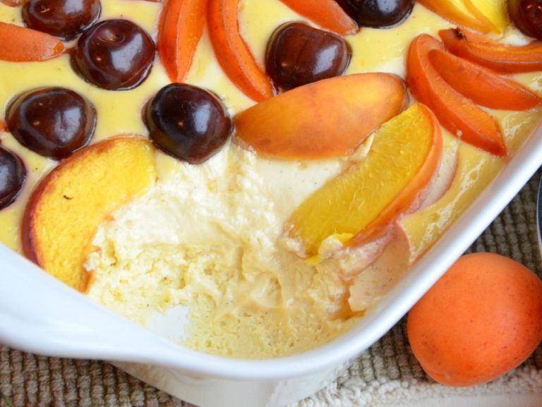 Cheesecake-Auflauf mit Obst und Nussstreuseln, laktosefrei - Ich muss ...